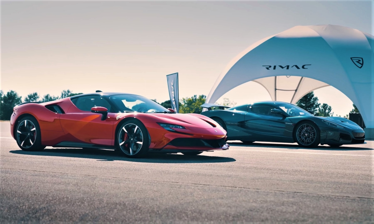 Rimac vs Ferrari In A Hypercar Drag Race [w/video] - Double Apex