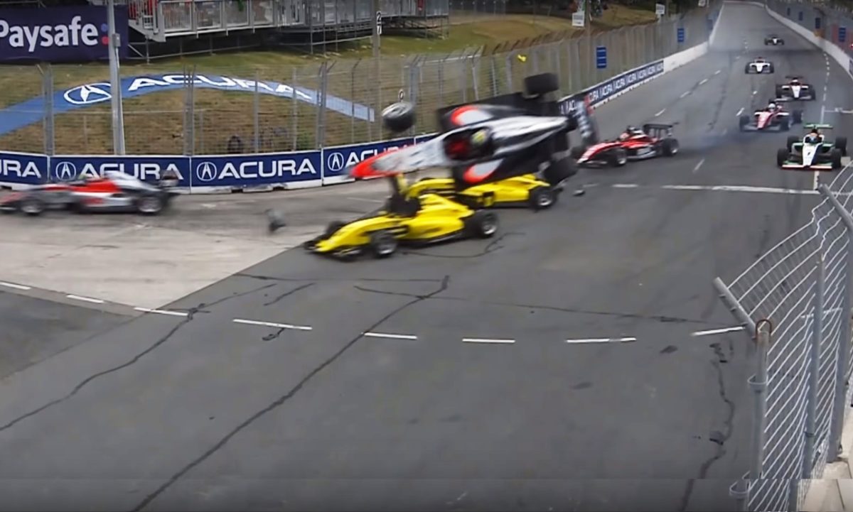 Harrison Scott had a spectacular Pro Mazda crash yesterday.