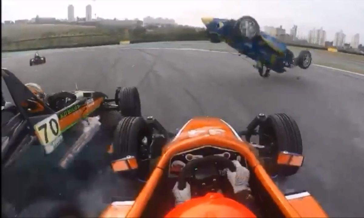 Watch a dramatic Formula Vee Crash at Interlagos Brazil