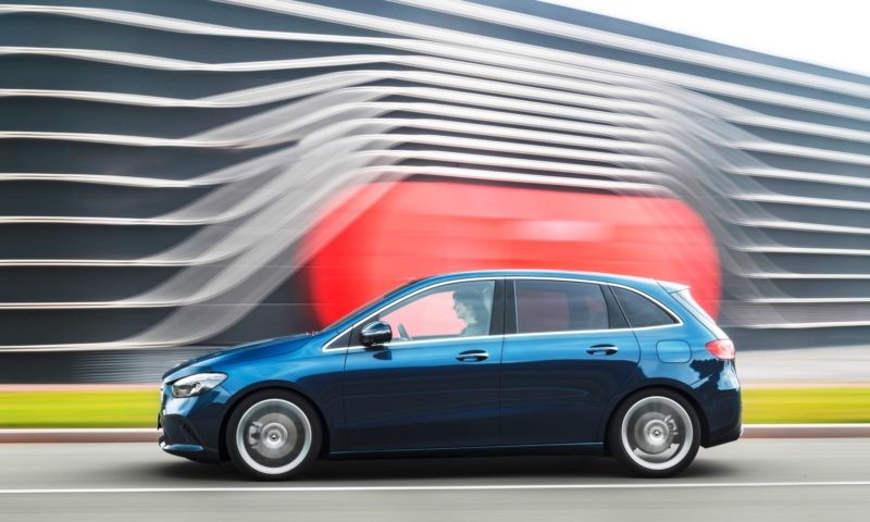 Mercedes-Benz B200 driven by Double Apex shortly after local launch