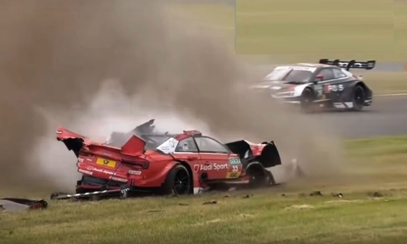 DTM crash involving reigning champion Rene Rast