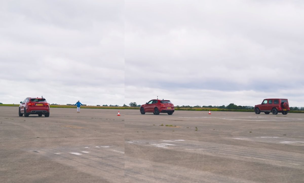 SUV drag race video features three performance SUV models